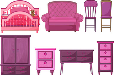 Pink bed Royalty Free Vector Image - VectorStock