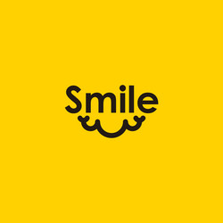 Smile logo for banner design and elegant template Vector Image