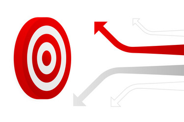 Target goal with arrow icon business concept Vector Image