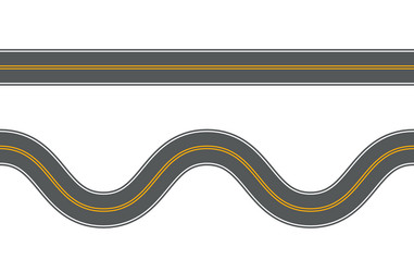Winding road highway path long street Royalty Free Vector
