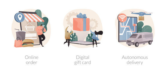 No contact order and delivery abstract concept Vector Image