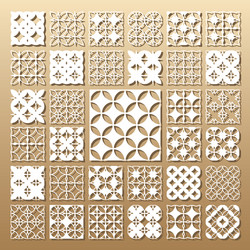 Set of die cut cards Royalty Free Vector Image