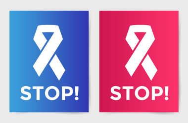 Stop cancer medical poster concept Royalty Free Vector Image