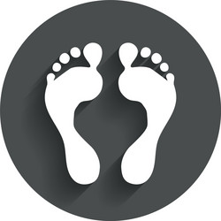Human footprint sign icon barefoot symbol Vector Image