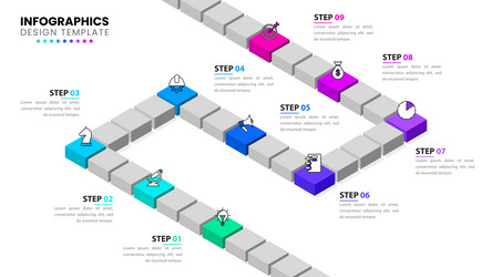 Infographic Path Template Vector Images (over 3,700)