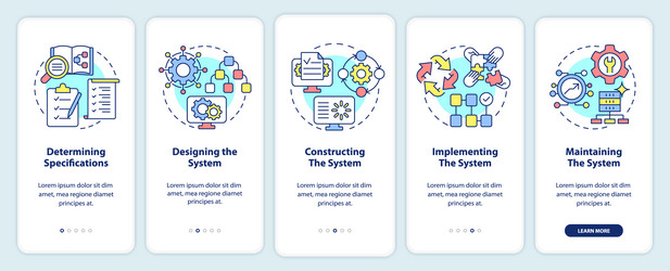 Information system development life cycle circle Vector Image