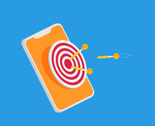 Mobile marketing and targeting smartphone Vector Image