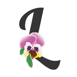 Letter L Flowers Drawing Vector Images (75)