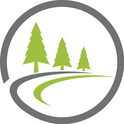 Cedar tree logo template Royalty Free Vector Image