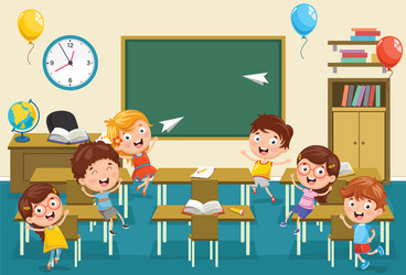 Teachers and students clipart set Royalty Free Vector Image