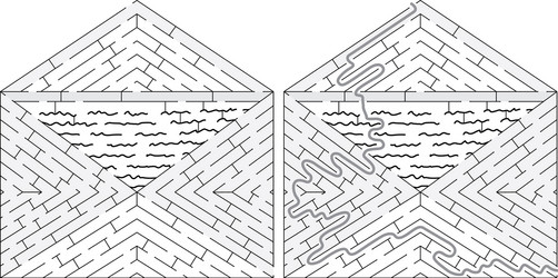 Postman maze Royalty Free Vector Image - VectorStock