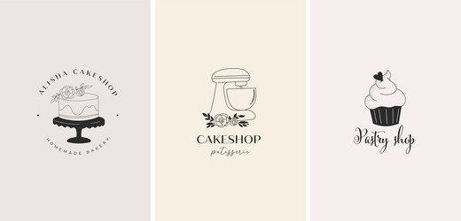 Simple and elegant homemade bakery logo collection