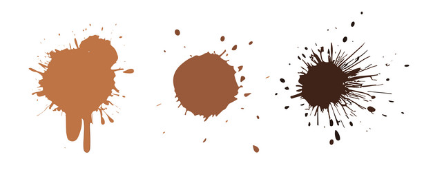 Splatter ink dirt stain brown brush paint Vector Image