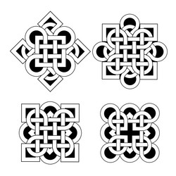 Irish celtic design - patterns knots and braids Vector Image