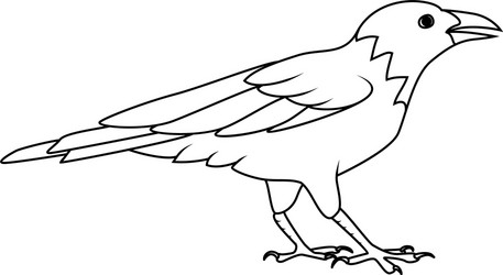 Simple Raven Outline