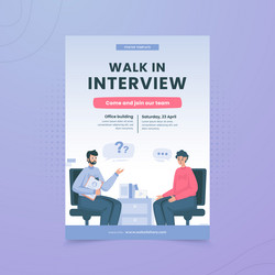 Walk in interview job recruitment on poster design