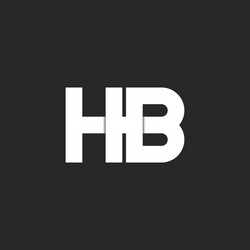 Two letters abbreviation bi or ib logo monogram Vector Image