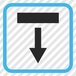 Pull down icon in a frame Royalty Free Vector Image