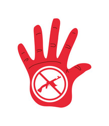 Red hand day campaign Royalty Free Vector Image