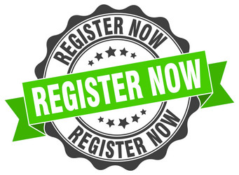 Register now stamp sign seal Royalty Free Vector Image