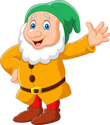 Cartoon happy dwarf Royalty Free Vector Image - VectorStock