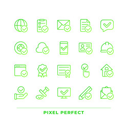 Checkmarks in communication pixel perfect Vector Image