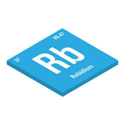 Rubidium rb periodic table element Royalty Free Vector Image