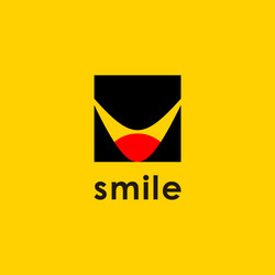 Smile logo for banner design and elegant template Vector Image