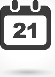 March 27 flat daily calendar icon date Royalty Free Vector