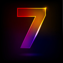 3d number seven Royalty Free Vector Image - VectorStock