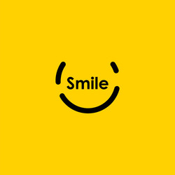 Smile logo for banner design and elegant template Vector Image