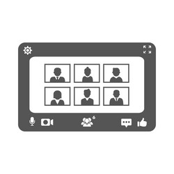 Video conference icon simple style Royalty Free Vector Image