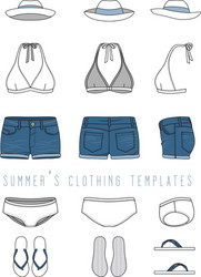 Clothing apparel templates Royalty Free Vector Image