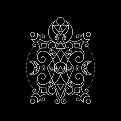 Geometry of sunlight and half moon Royalty Free Vector Image