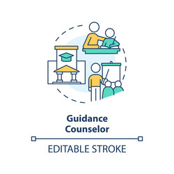 School counselor loop concept icon Royalty Free Vector Image