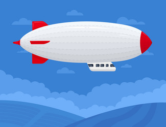 Hand drawn blimp Royalty Free Vector Image - VectorStock