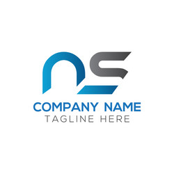 Initial monogram letter ns logo design template Vector Image