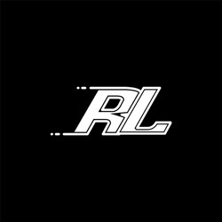 Initial rl logo design rl logo design Royalty Free Vector