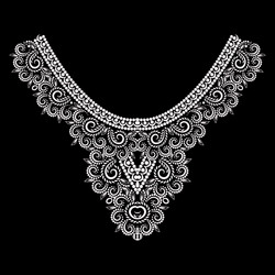 Neck line design Royalty Free Vector Image - VectorStock