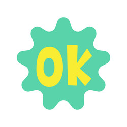 Sticker of a cartoon stars Royalty Free Vector Image