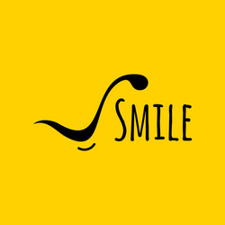 Smile logo for banner design and elegant template Vector Image