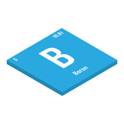 Boron b periodic table element Royalty Free Vector Image