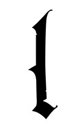 Letter l in gothic style alphabet the symbol Vector Image