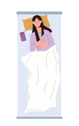 Person sleeping top view Royalty Free Vector Image