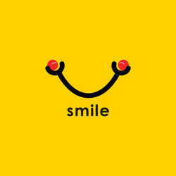 Smile logo for banner design and elegant template Vector Image
