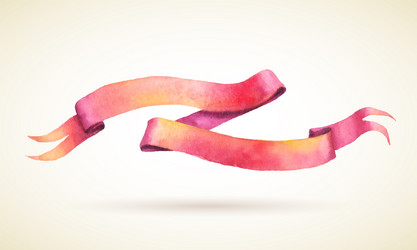 Watercolor ribbon Royalty Free Vector Image - VectorStock