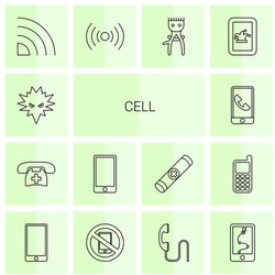 Cell icons Royalty Free Vector Image - VectorStock