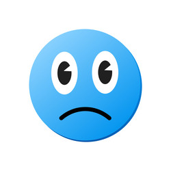 Sad Line Emoticon Sticker