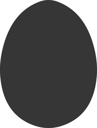 Egg shape template hand drawing easter bird Vector Image