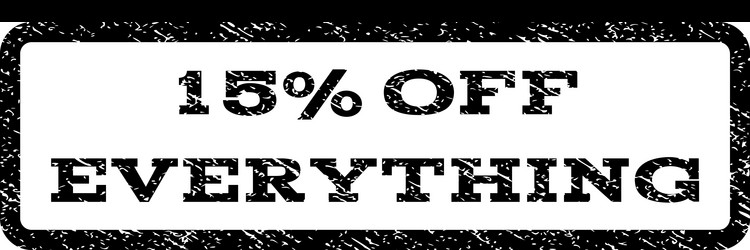 15 percent off watermark stamp Royalty Free Vector Image